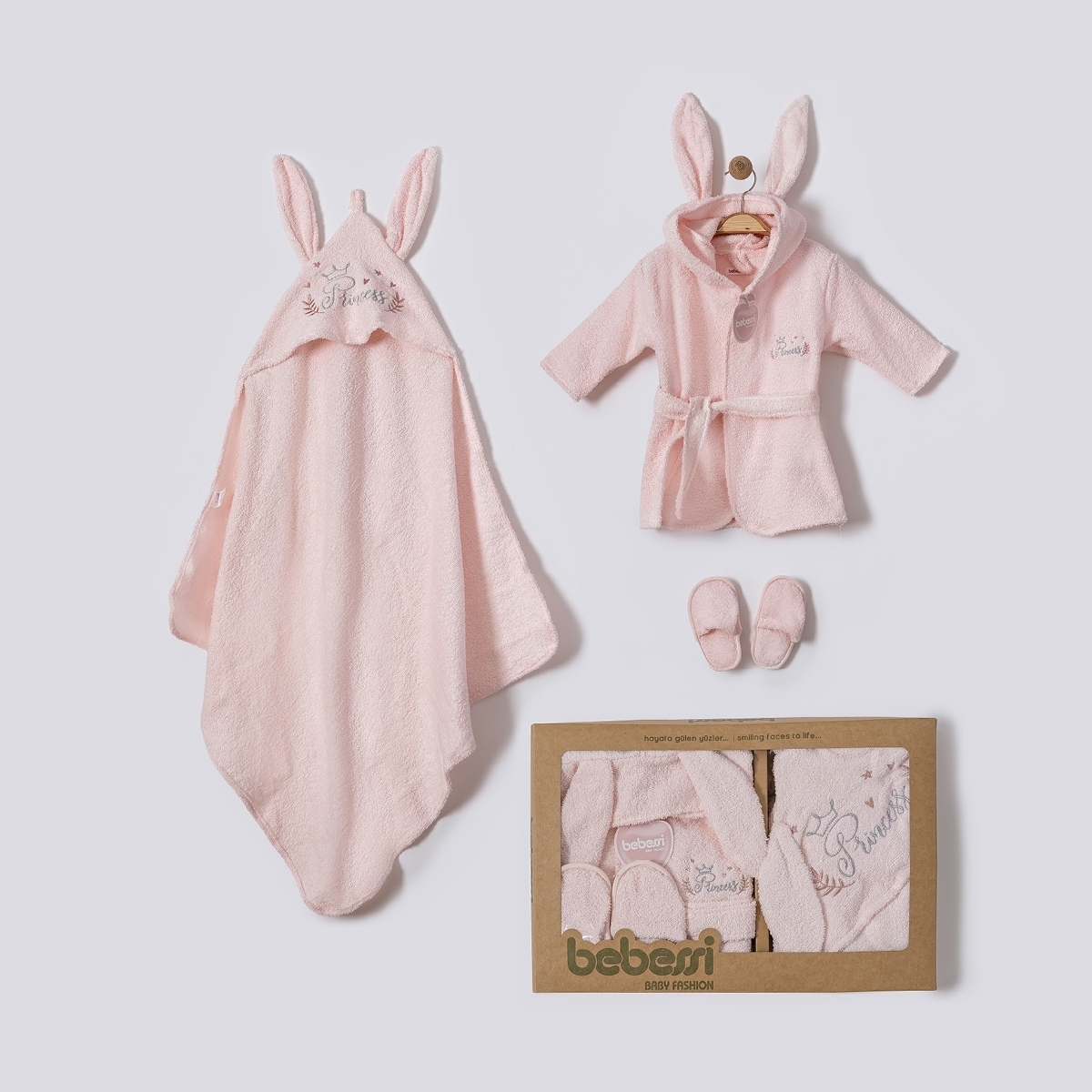 Wholesale BEBESSİ KIZ 0-12 AY PRINCESS KUTULU BORNOZ SET products bulk ...