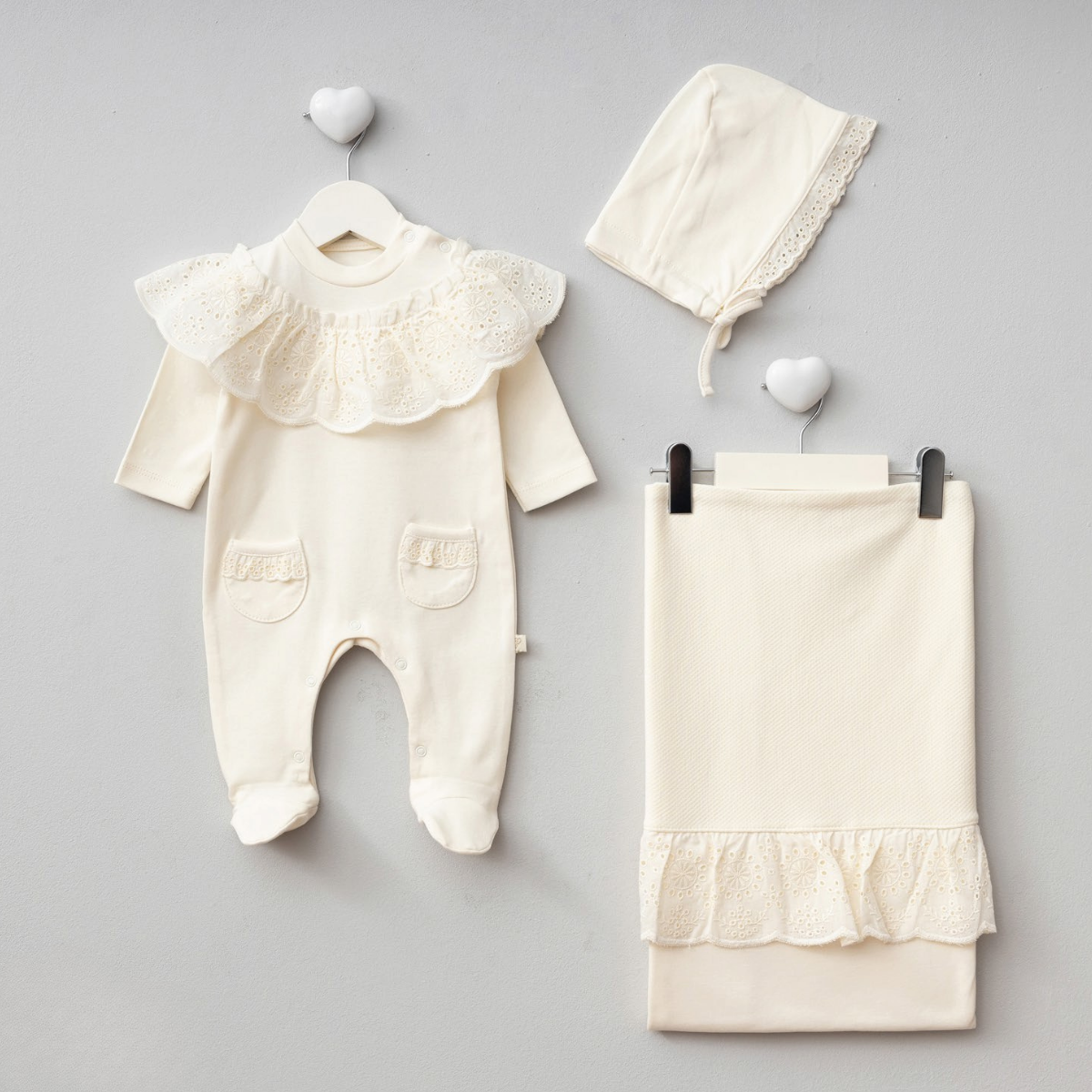 Wholesale PUGİ KIZ 0-3 AY ROBA BRODELİ BATTANİYE TULUM SET products ...